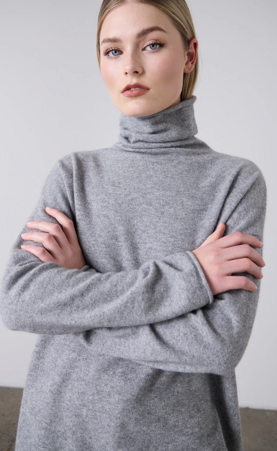 Mara Funnel Neck Grey Marle – Smith & Western
